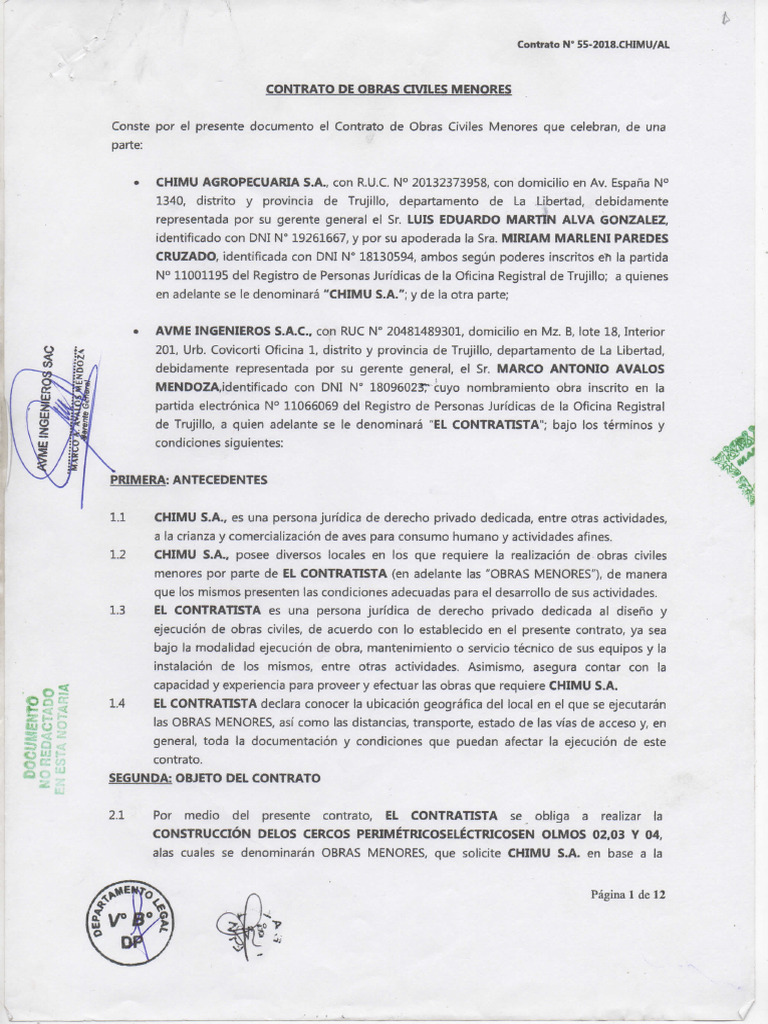 Contrato Notarial | Descargar gratis PDF | Daños y perjuicios | Derecho ...