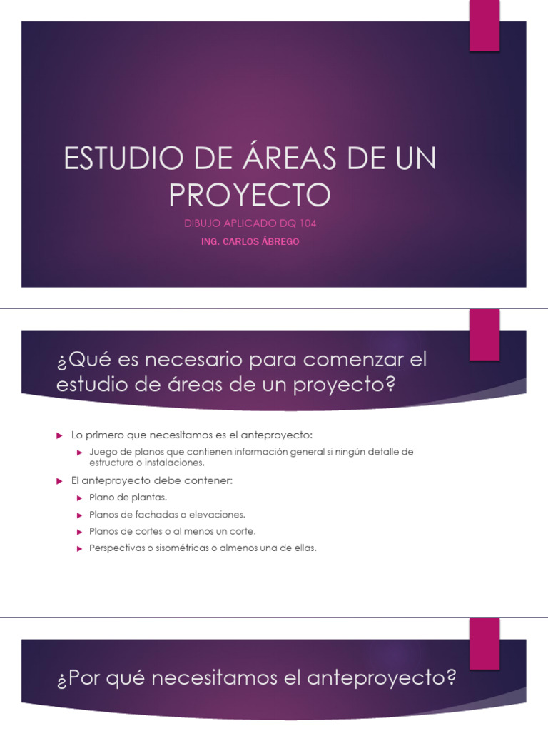 01 - Estudio de Áreas de Un Proyecto | PDF | Dibujo | Dibujo técnico