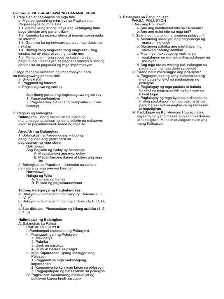 Pagbabalangkas | PDF