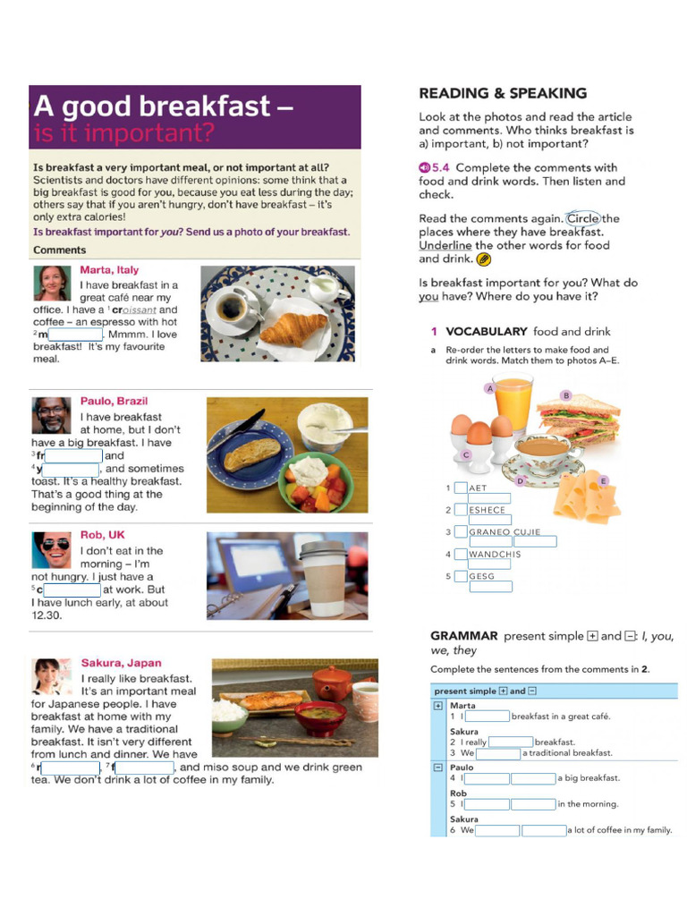 Food - Reading | PDF