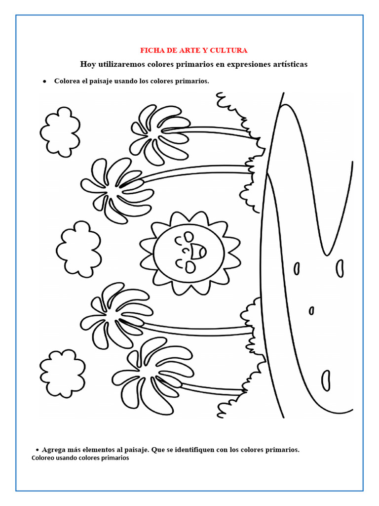 AyC 4° - FICHA Colores Primarios ABRIL | PDF | Arte