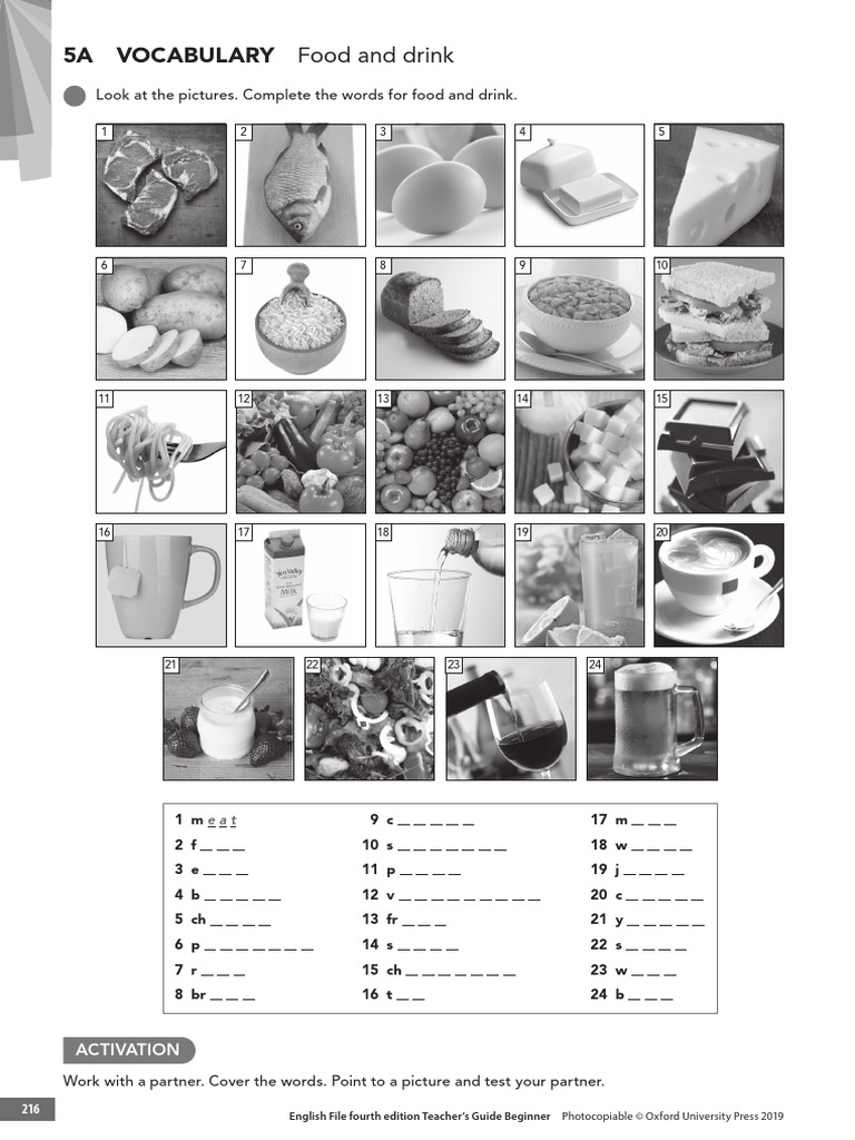 Food vocabulary | PDF