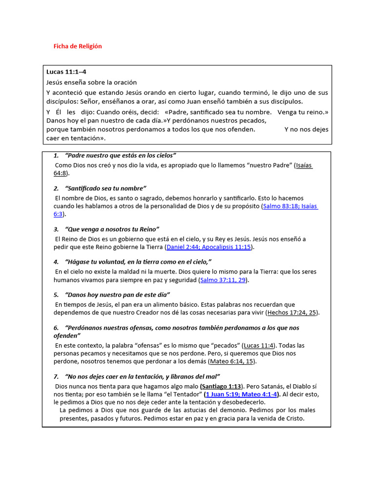 Ficha de Religion | PDF