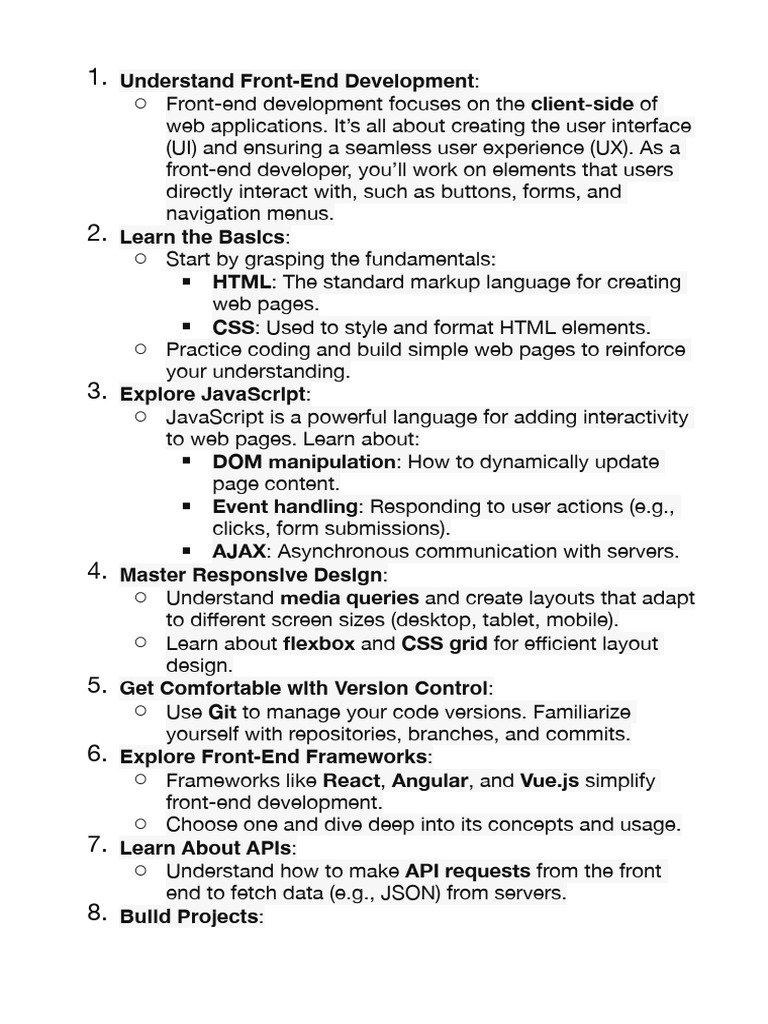 How To Become Front End Developer | PDF | World Wide Web | Internet & Web