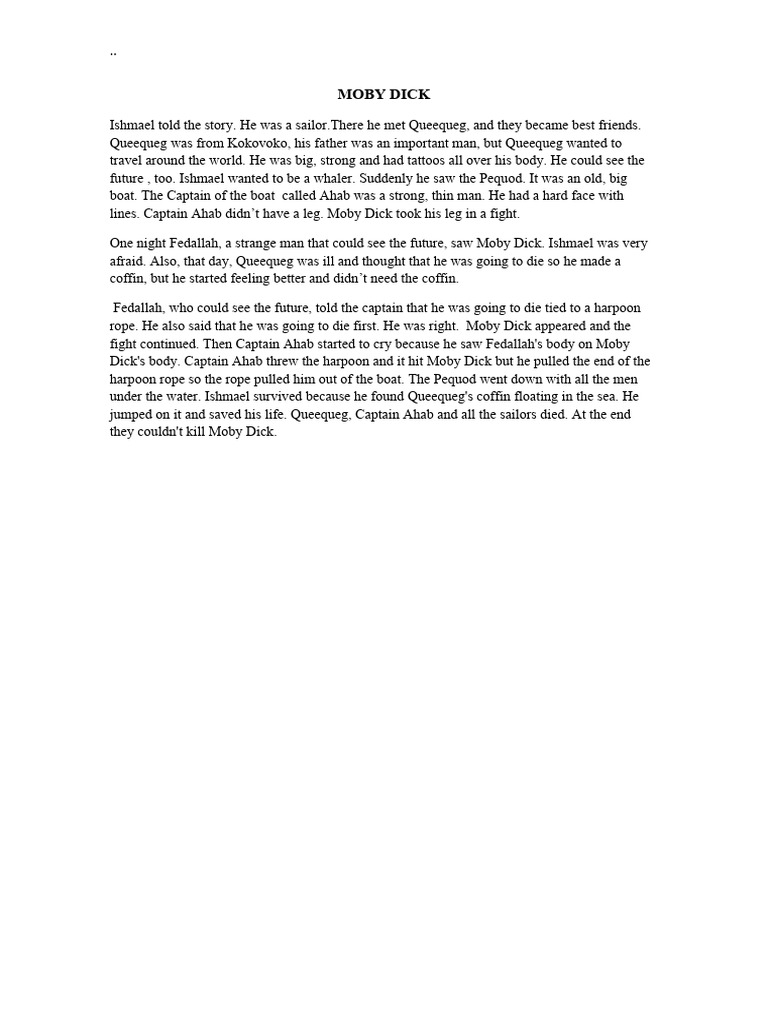 Resumen de Moby Dick-1 | PDF | Travel | Poetry