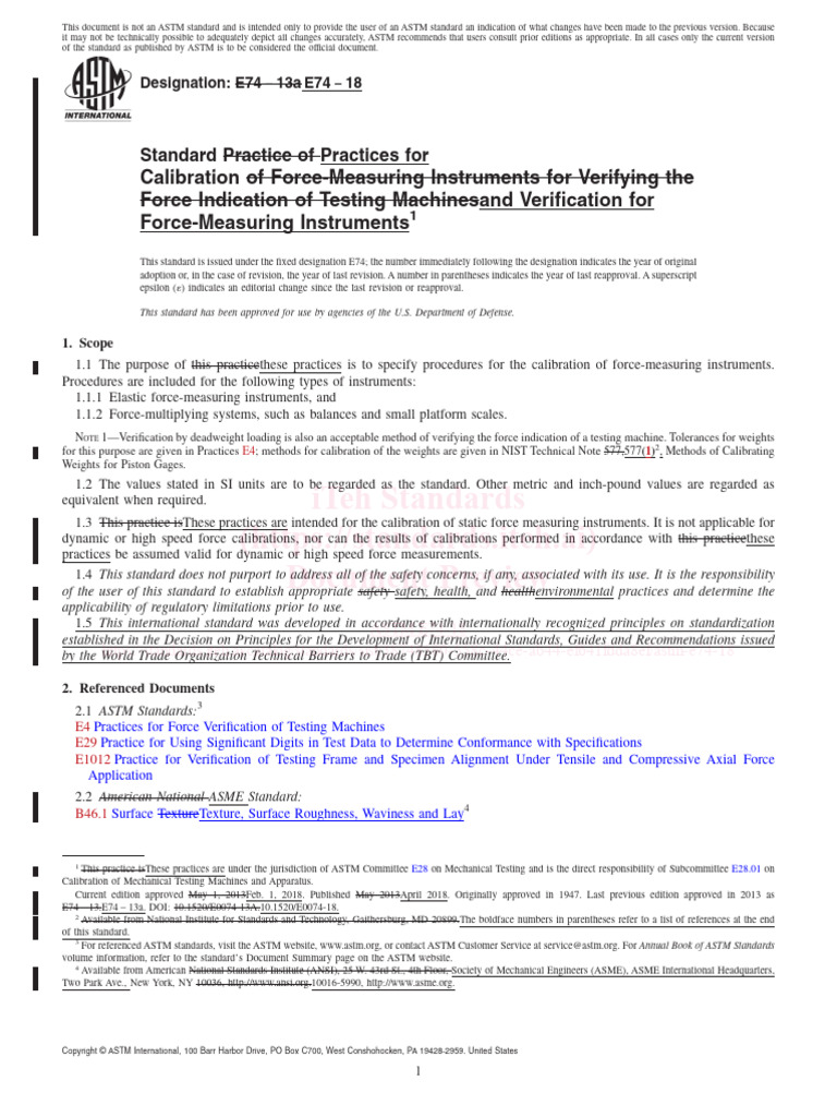 Astm E74 18 | PDF | Calibration | Errors And Residuals