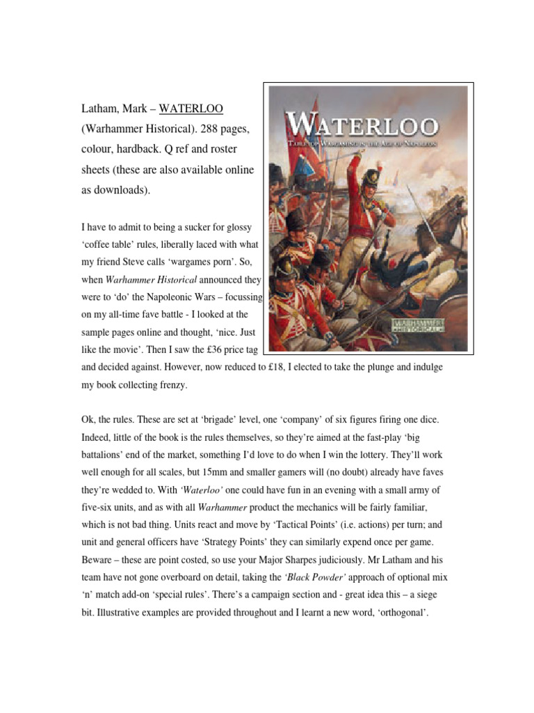 Waterloo Review | PDF | Battle Of Waterloo