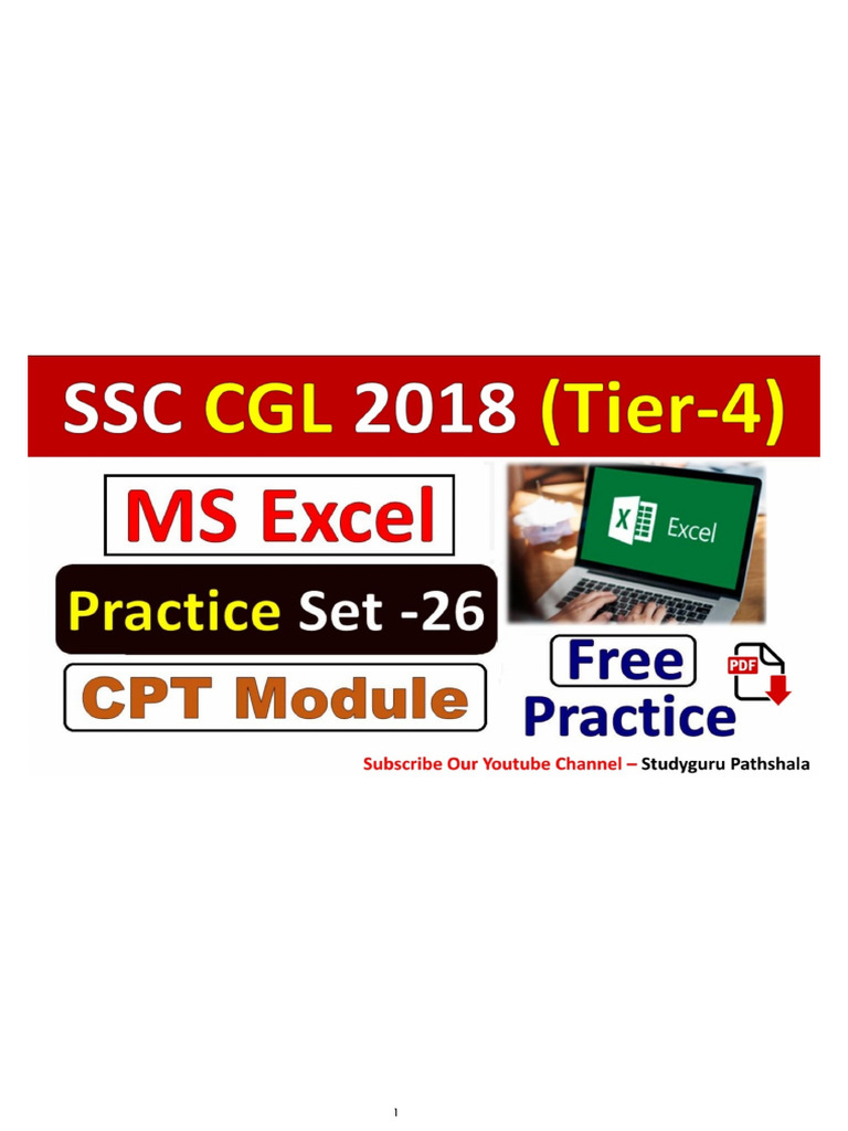 CPT-Excel Practice Module | PDF