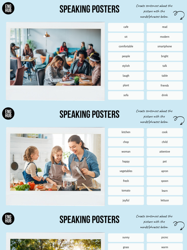 A1-A2 Speaking Posters 3 | PDF