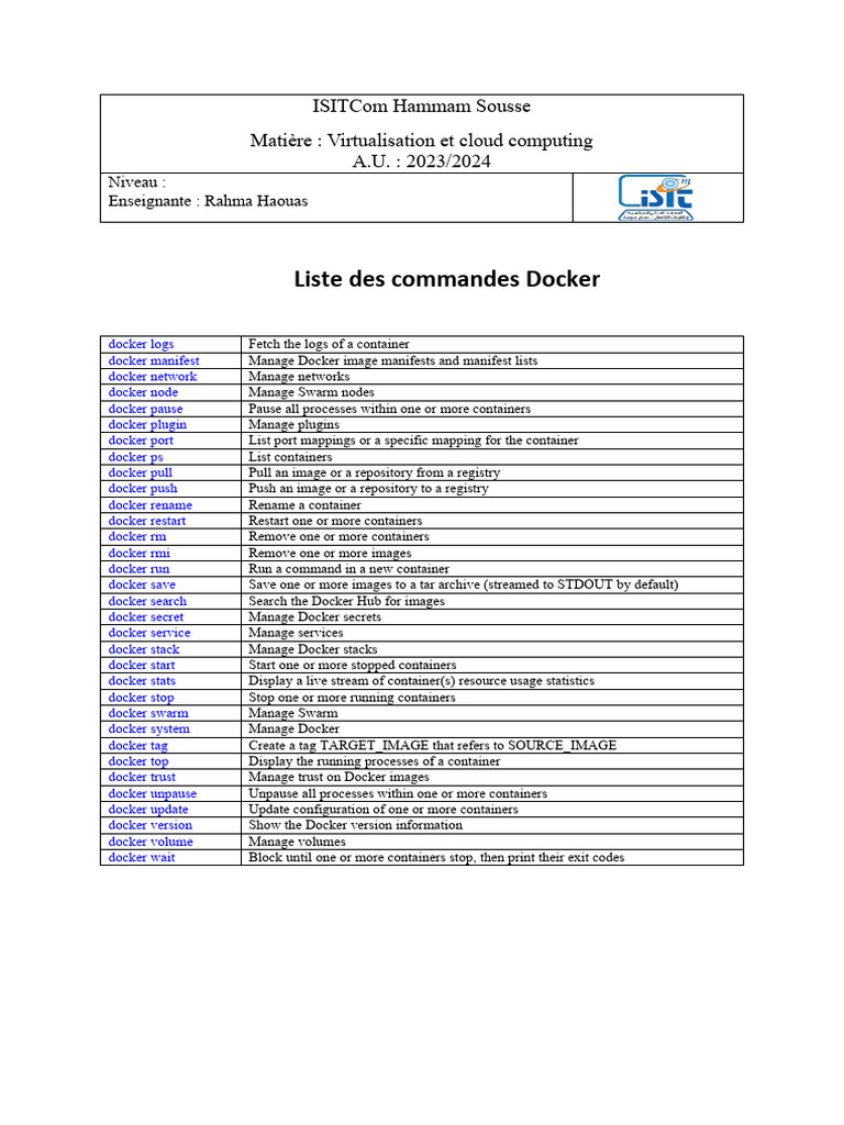 Commande Docker | PDF | Computers
