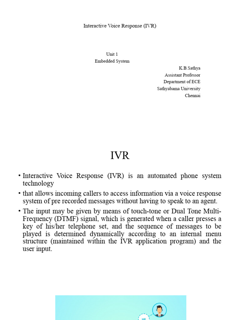 Interactive Voice Response (IVR) | Download Free PDF | Interactive Voice Response | Service ...