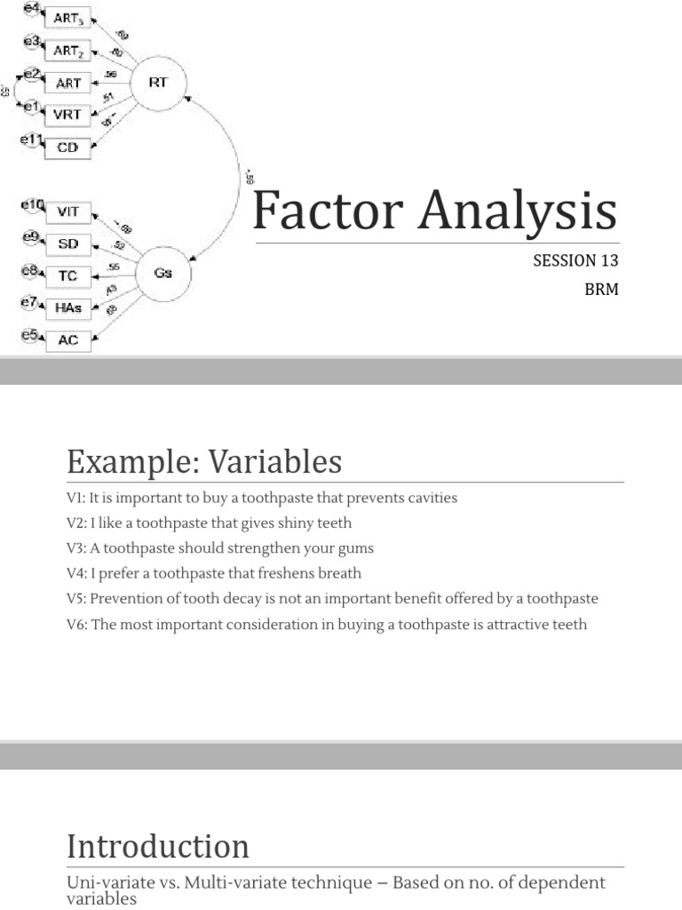 Session 13 - Factor Analysis | PDF | Factor Analysis | Variance