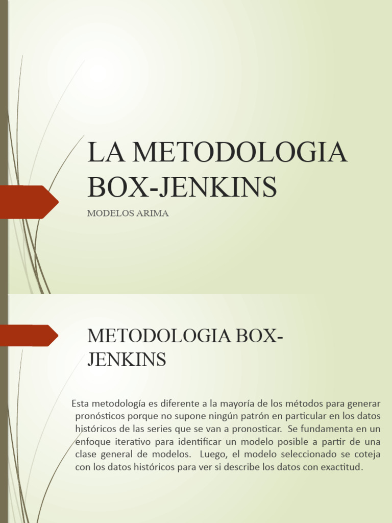 Metodología Box-Jenkins y Modelos ARIMA | PDF | Análisis estadístico ...