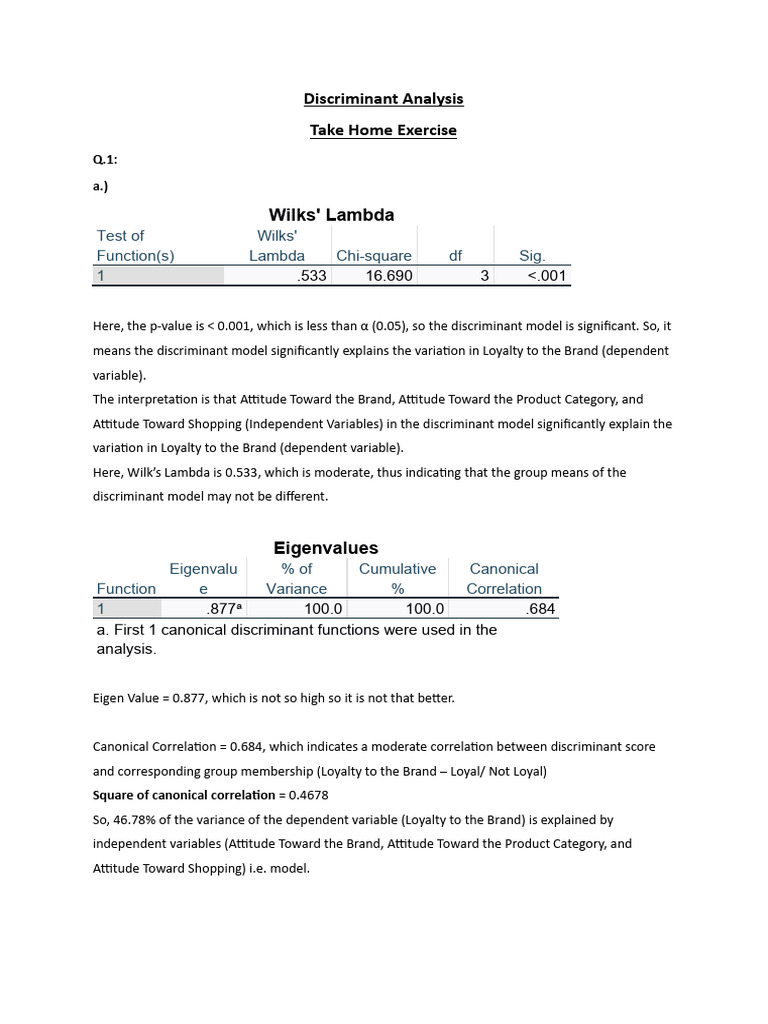 Discriminant Anaysis Interpretation Sourav | PDF | Statistical Theory | Statistical Analysis