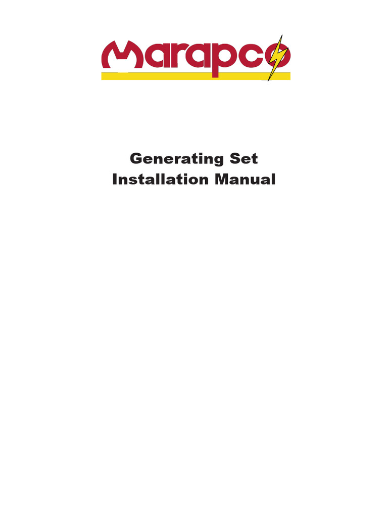 Marapco Genset Installation Manual | PDF | Battery Charger ...