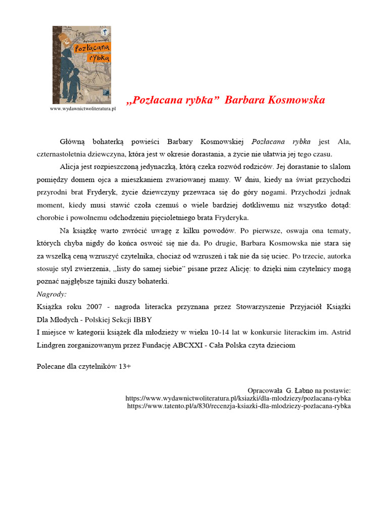 Pozlacana Rybka | PDF