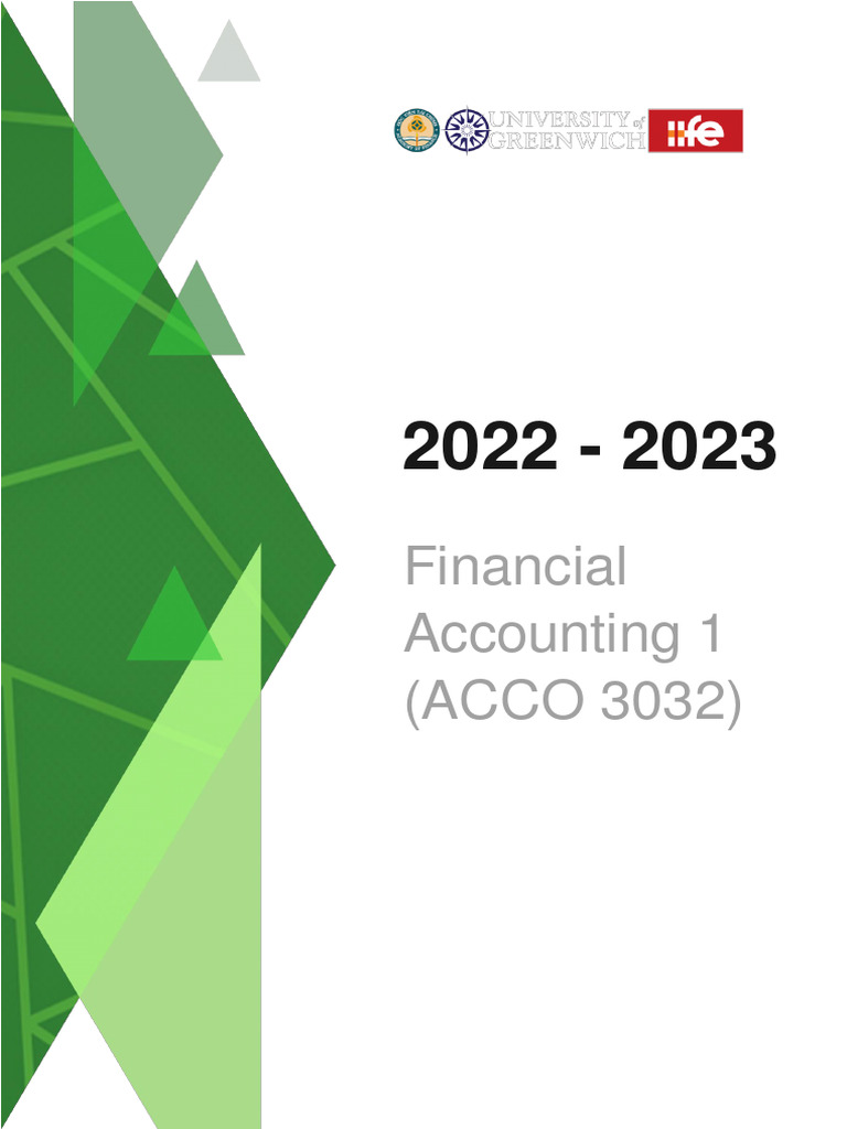 Financial Accounting 1 (ACCO 3032) | PDF | International Financial ...
