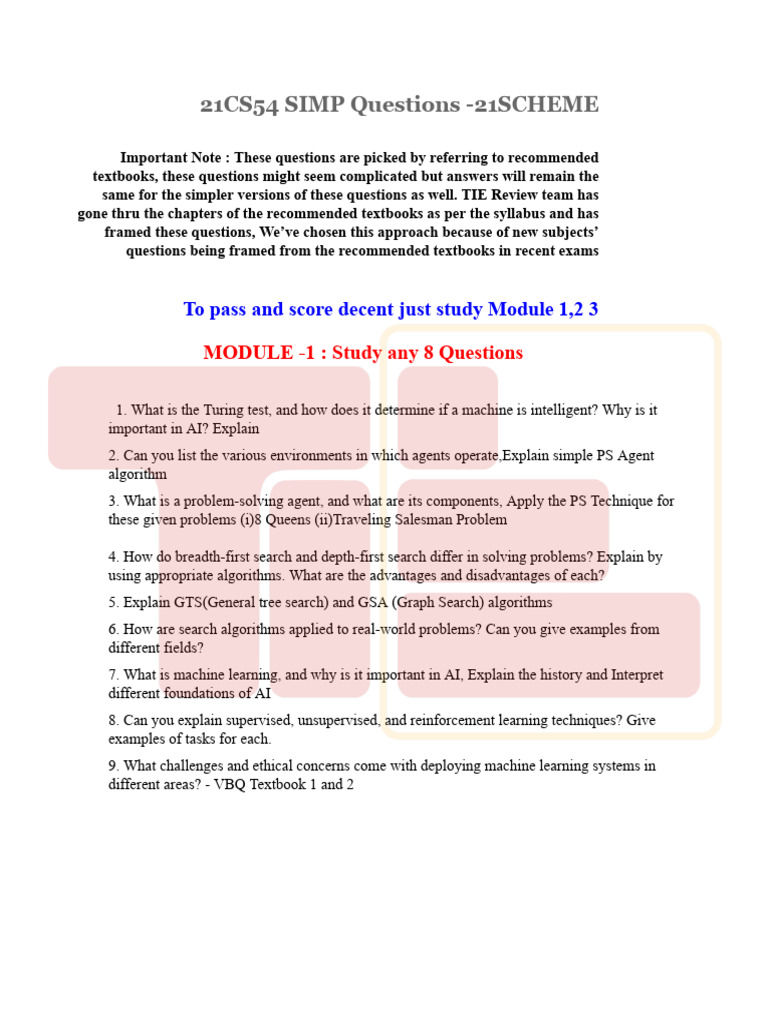 21CS54 SIMP Questions - 21SCHEME: To Pass and Score Decent Just Study ...