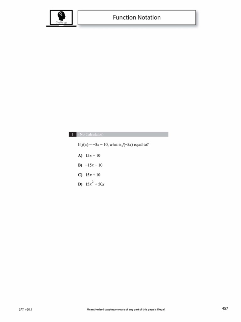 Function Notation | PDF