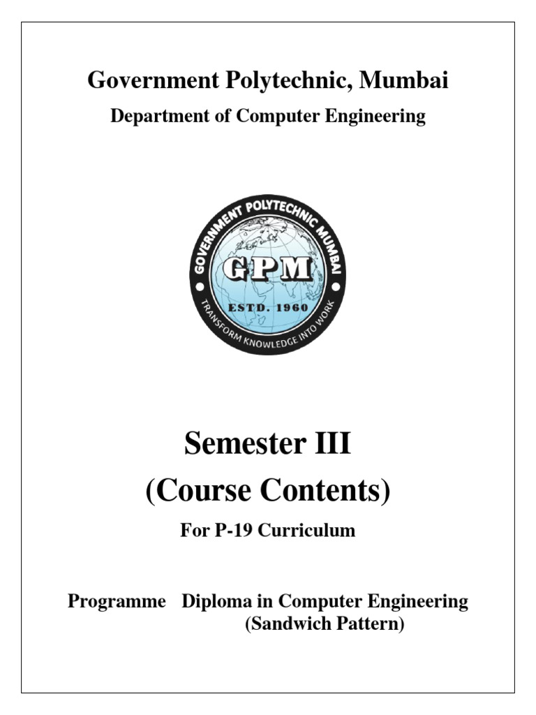 17 P 19 Curriculum CO Semester III 2 | PDF | Method (Computer ...