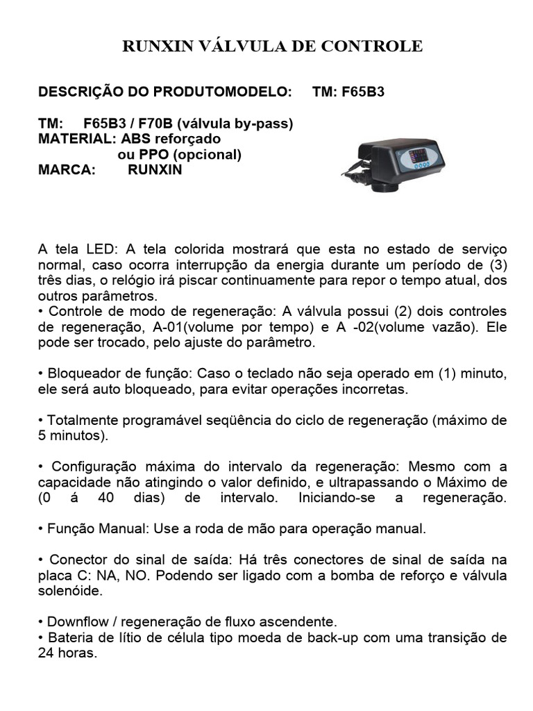 05 - Tm. f65b 2m Agua Tecn | PDF | Engenharia Elétrica