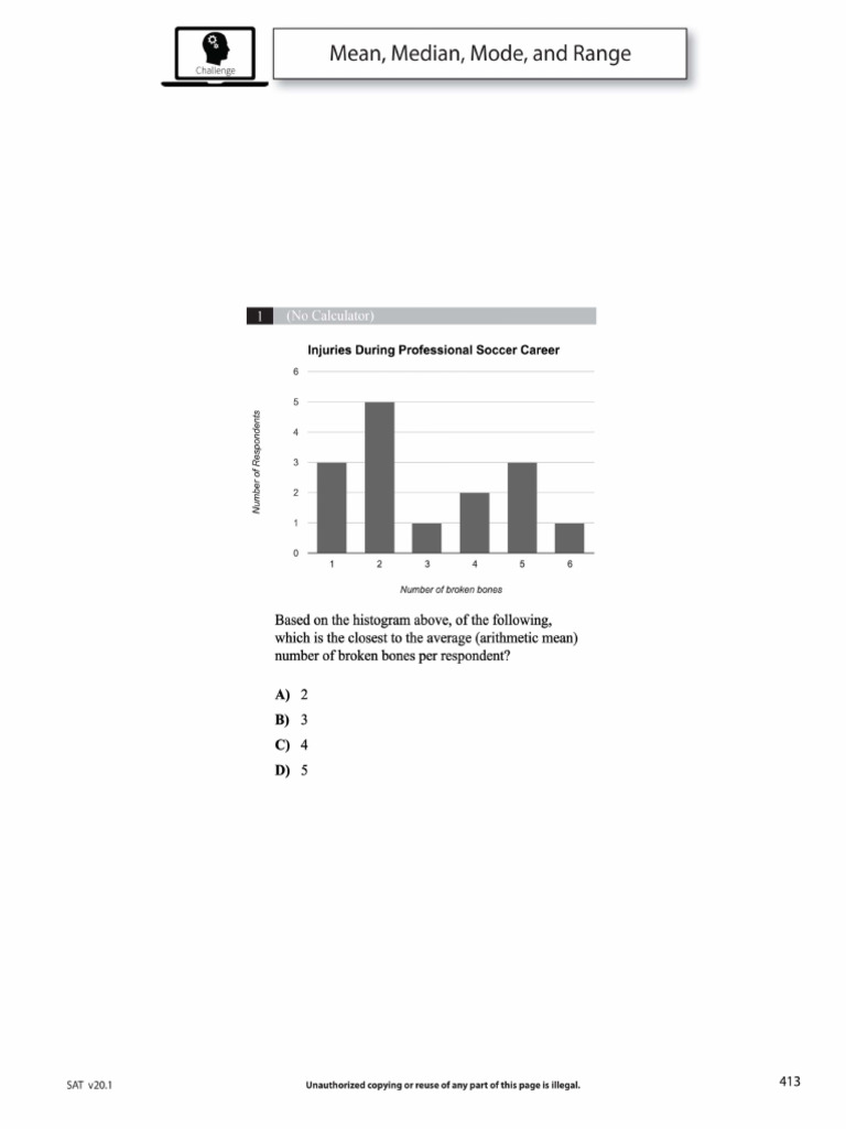 Mean, Median, Mode and Range | PDF