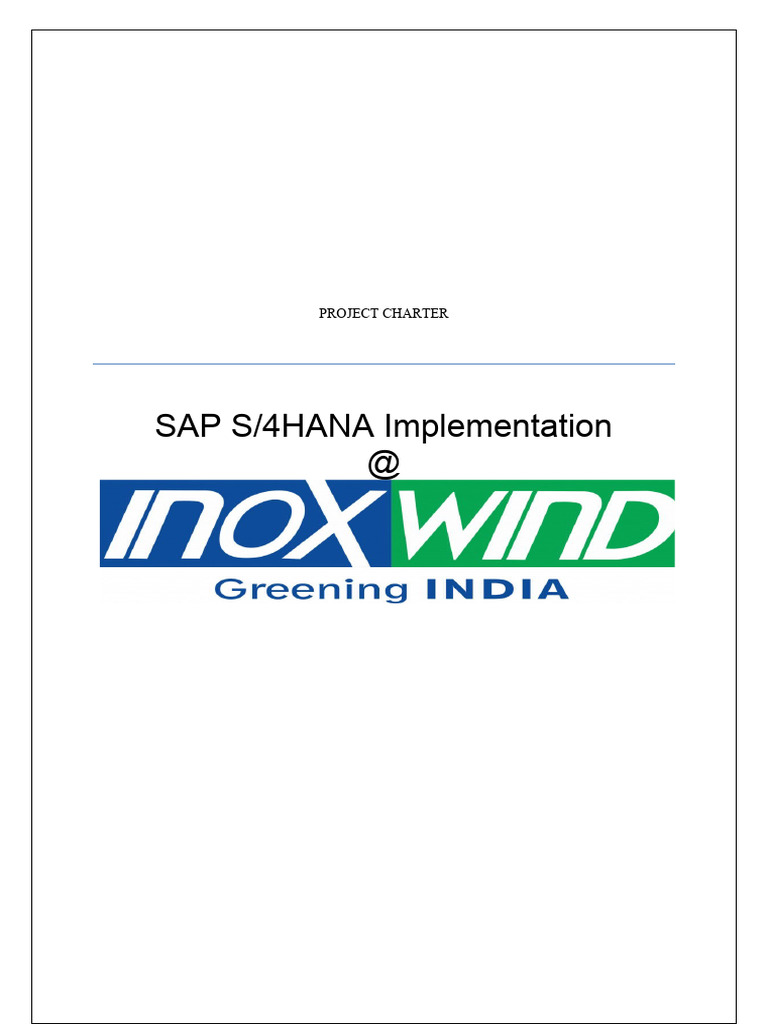 011-Project Charter | PDF | Enterprise Resource Planning | Business Process