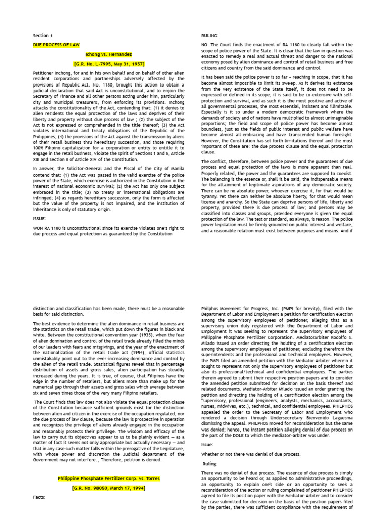 Consolidated Case For Midterms | PDF | Search Warrant | Due Process Clause