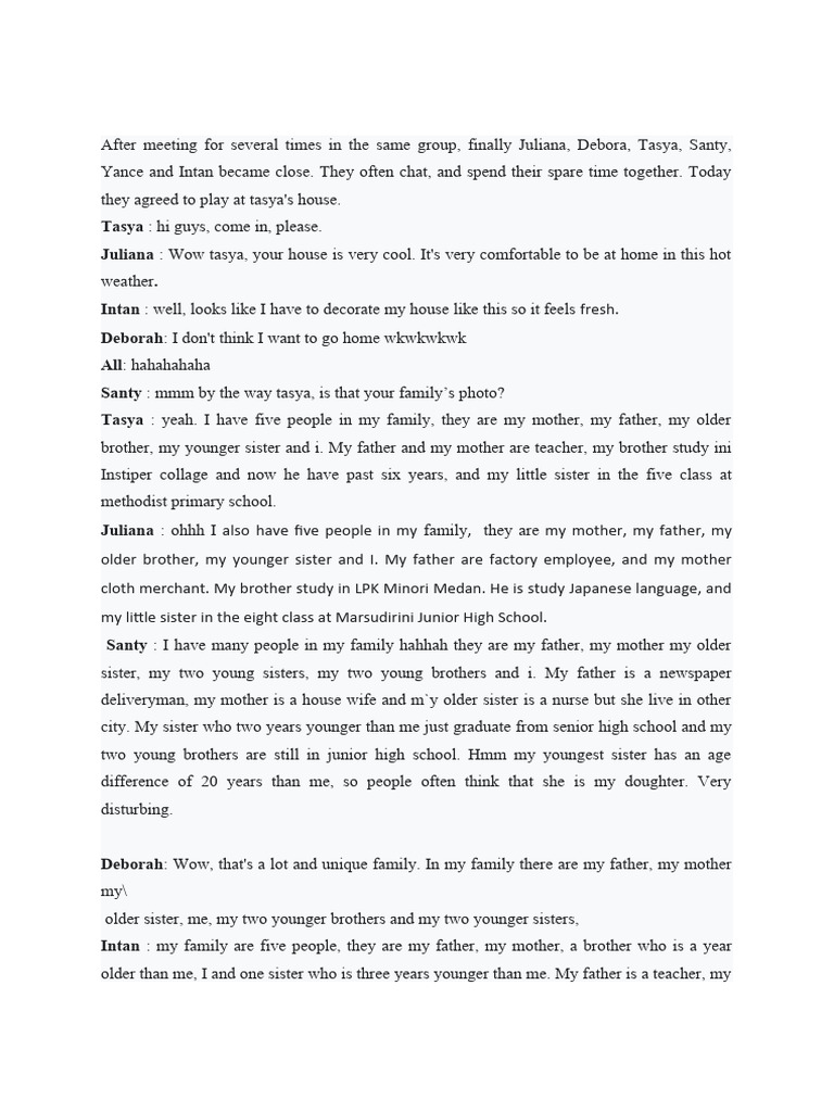 English Skript Introduce Our Family-2-7 | PDF