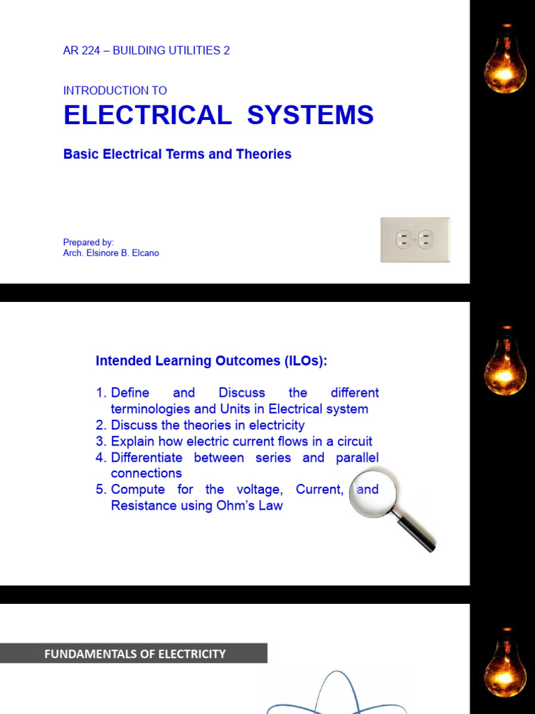 Introduction - To Electrcity - and Electrical - System | PDF | Electric ...