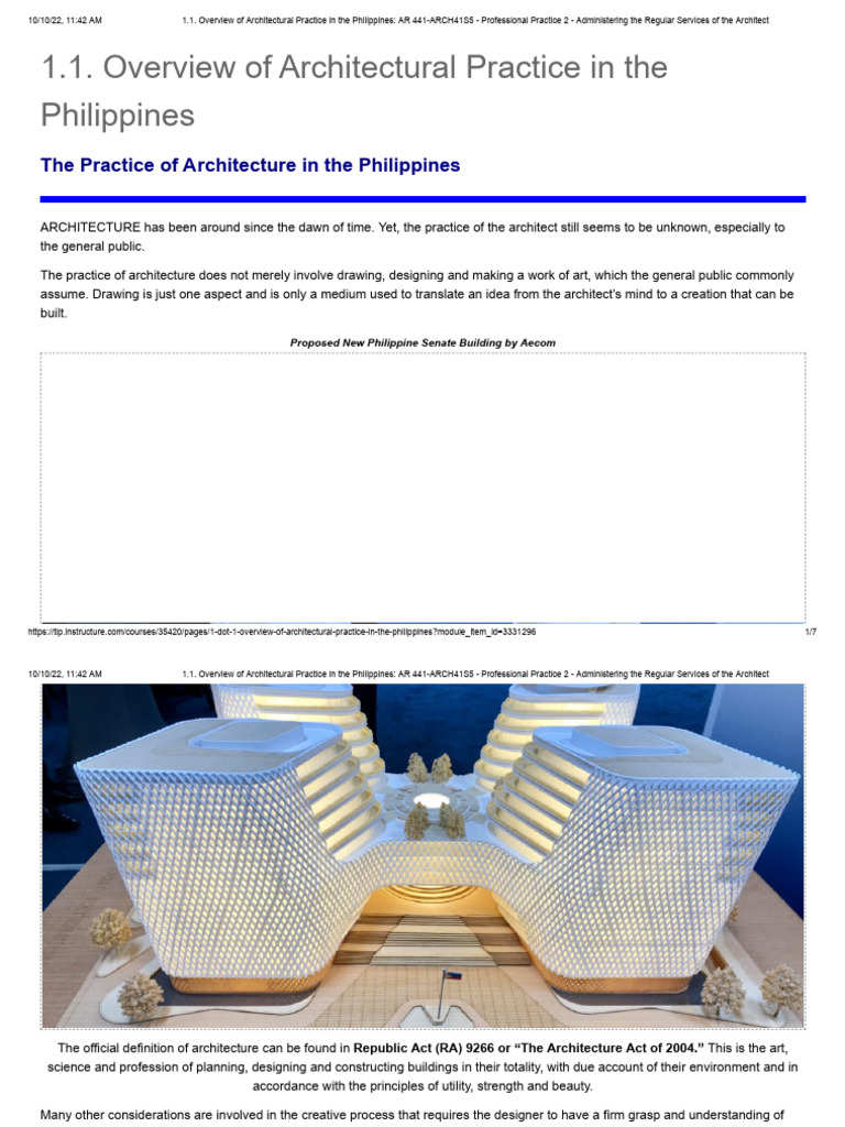 Overview of Philippine Architectural Practice | PDF | Architect