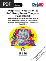 CURRICULUM MAP Pagbasa at Pagsusuri | PDF