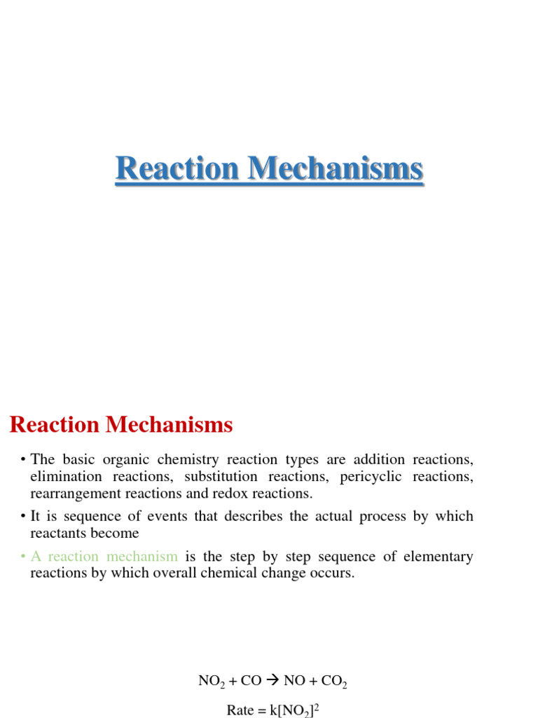 Reaction Mechanisms | PDF | Chemical Reactions | Ion
