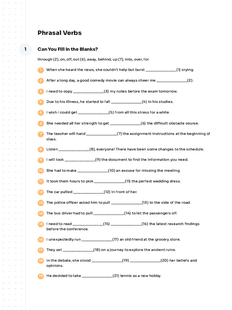 Phrasal Verbs 2 1 STR | PDF