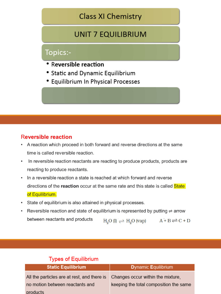 Class 11 Chapter 7 Equilibrium | PDF | Chemical Equilibrium | Acid Class 11 Chapter 7 Equilibrium | PDF | Chemical Equilibrium | Acid