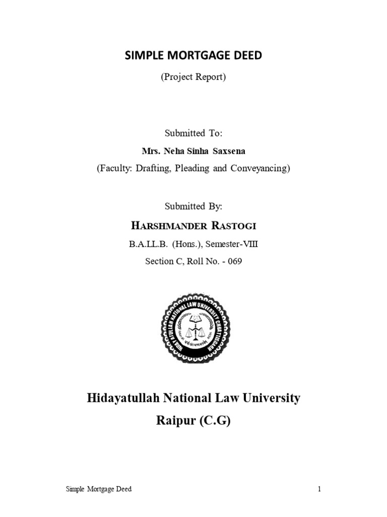 22 DPC Ass 3 Explain Simple Mortgage ENGLISH | PDF | Mortgage Law | Mortgages