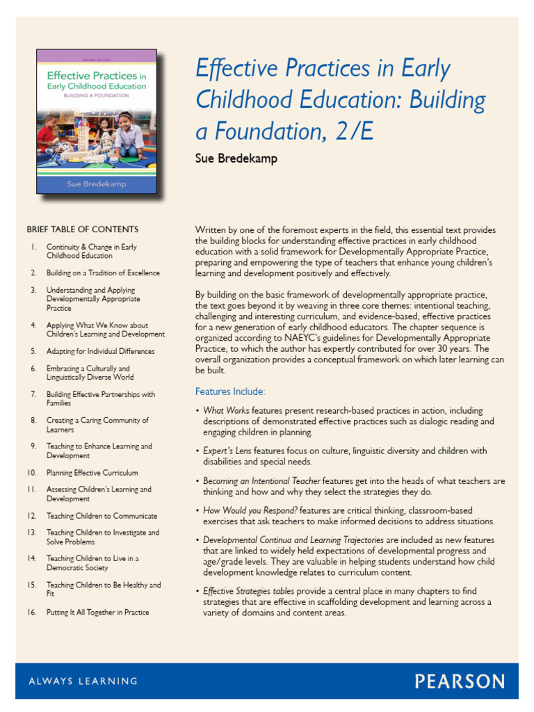 Effective Practices in Early Childhood E | PDF | Learning | Early Childhood Education