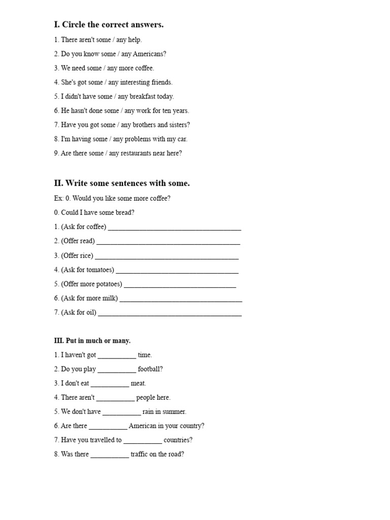 Quantifiers Practice Pdf Foods Cuisine