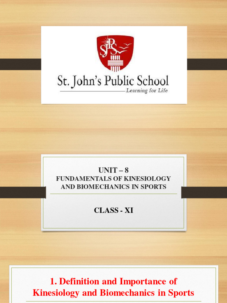 XI - UNIT-8 Kinesiology and Biomechanics in Sports | PDF | Anatomical ...