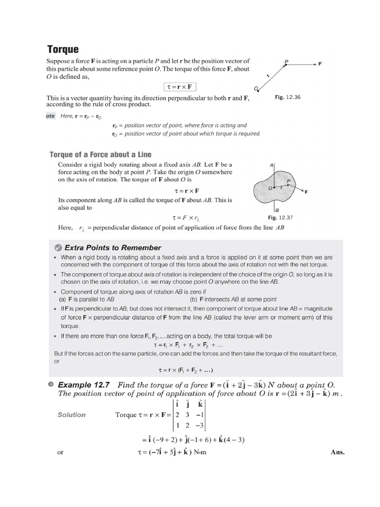 Torque And Angular Momentum Pdf