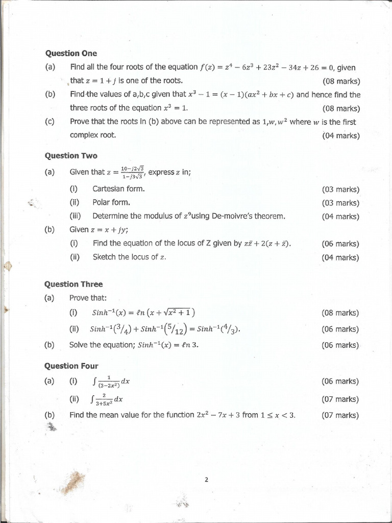 Engineering Math 2 | PDF