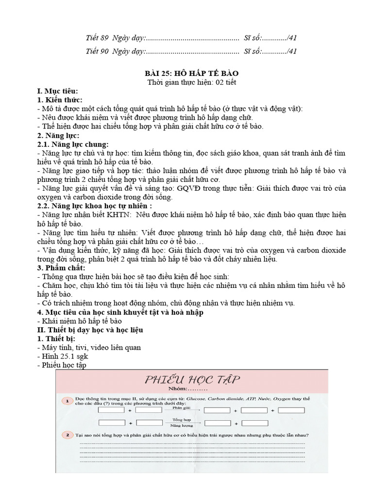 Bai 25 Ho Hap Te Bao | PDF