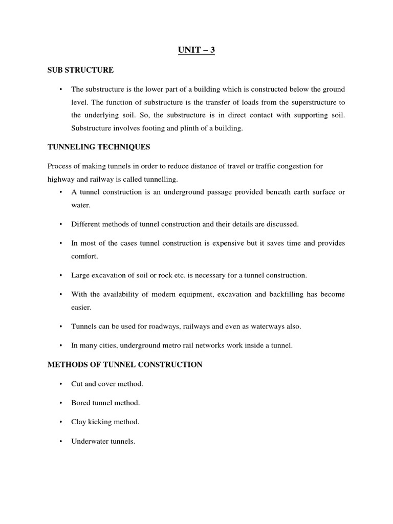 Sub-Structure and Super-Structure | PDF | Tunnel | Deep Foundation