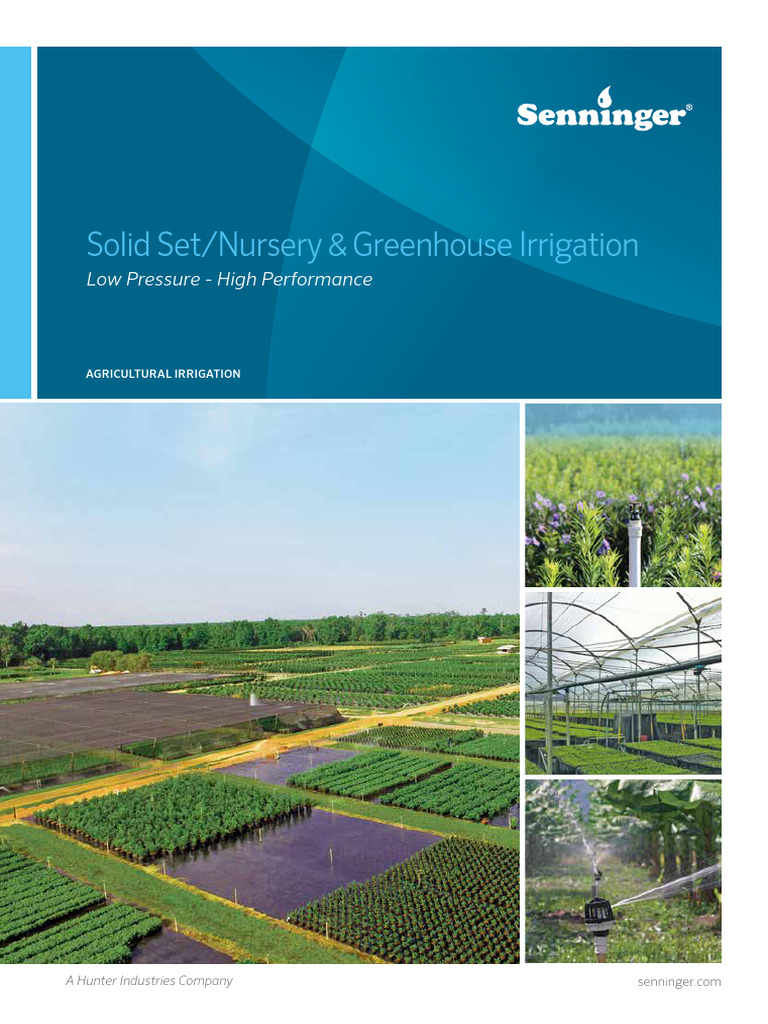 Senninger Solid Set-Nursery-Greenhouse-Catalog | PDF | Irrigation