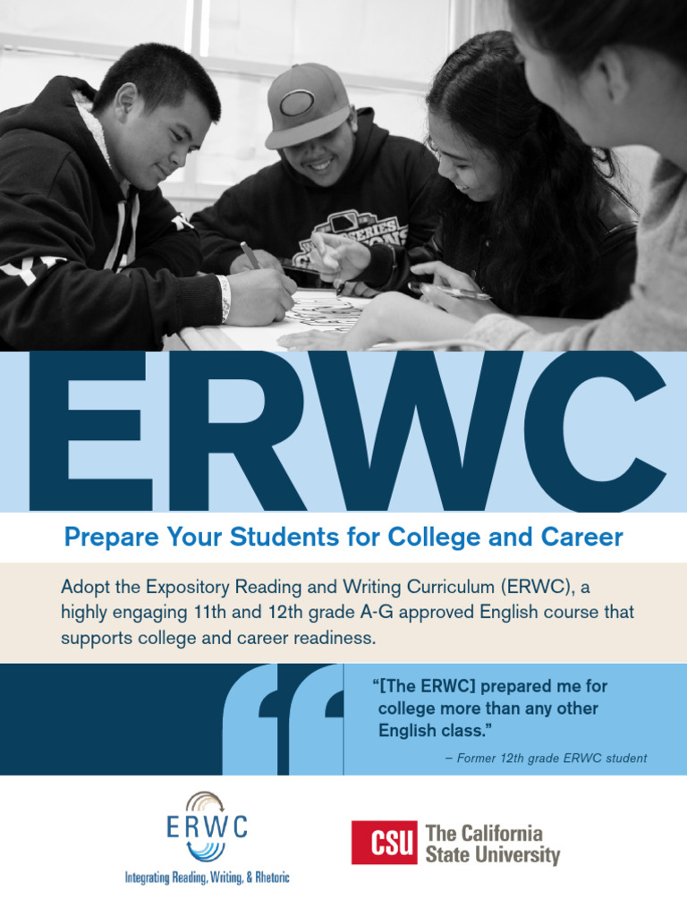 ERWC Information Sheet | Download Free PDF | Curriculum | Teachers