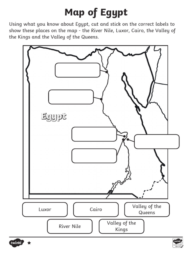 Cfe H 004 Map of Egypt Labelling Activity Sheet - Ver - 4 | PDF