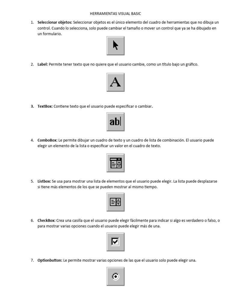Herramientas Visual Basic | Descargar gratis PDF | Ventana (informática ...