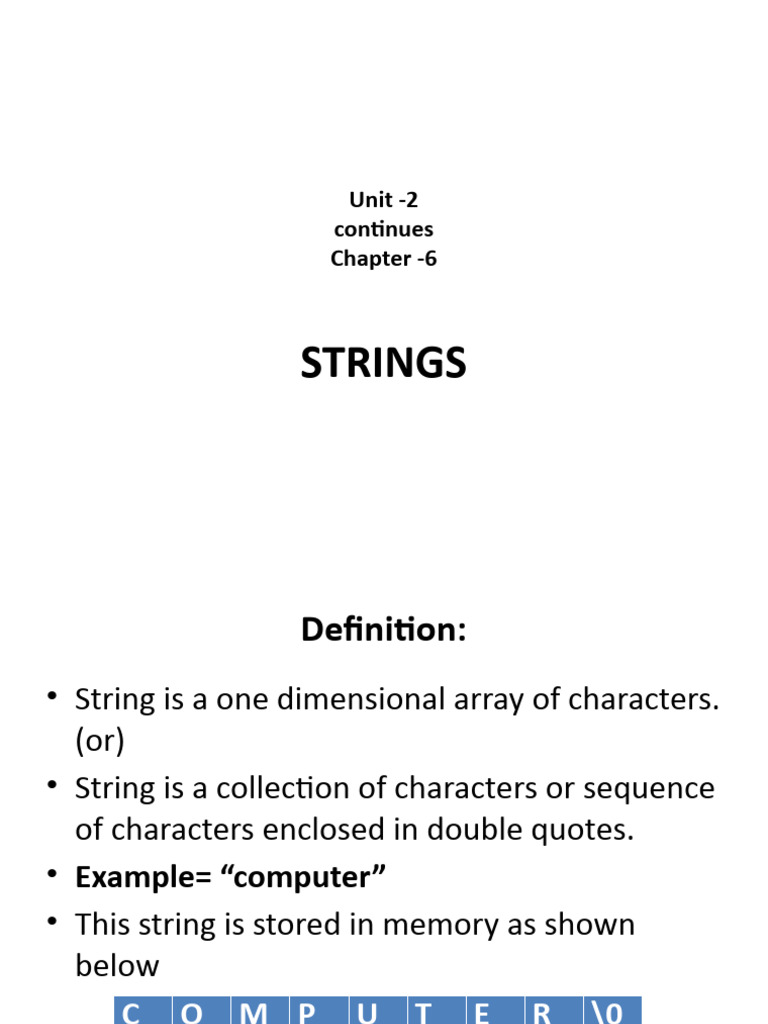 C Programming: String Basics & Functions | PDF | String (Computer ...