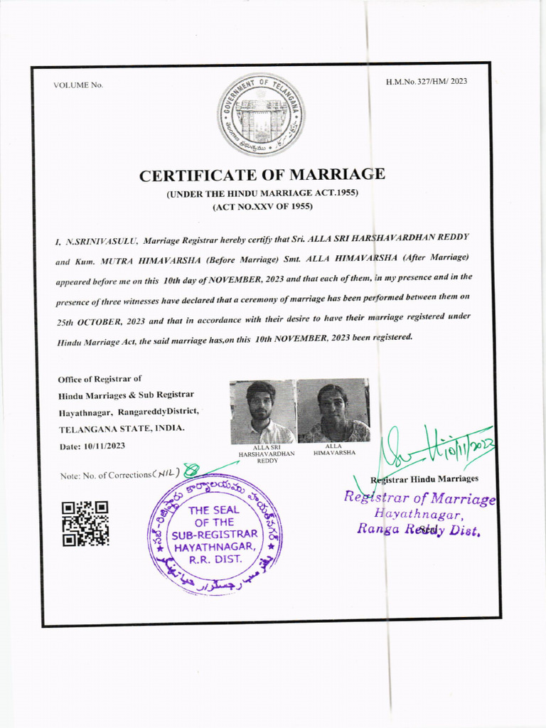 Marriage Certificate | PDF