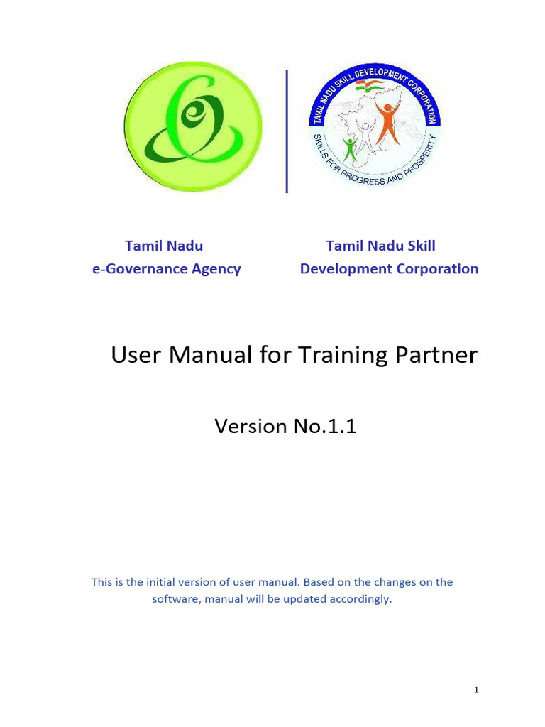 CMI TNSDC TrainingProviderModule User Manual 11-04-2023 | PDF | Password | Login